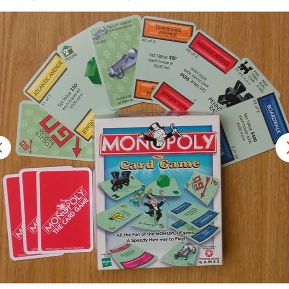Hasbro | Games | Monopoly The Card Game 200 | Poshmark